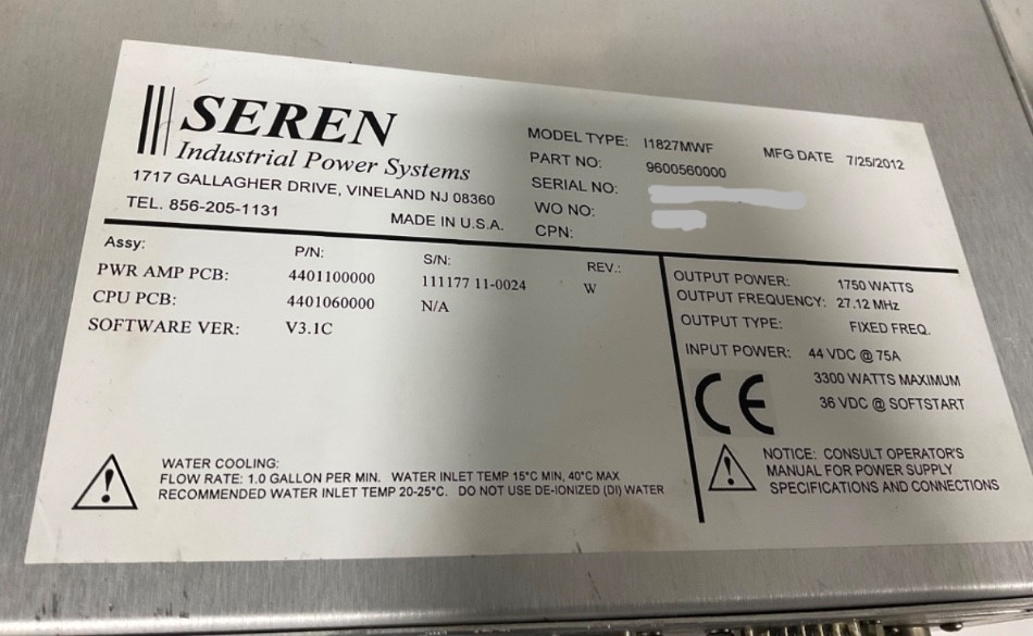 Seren I1827MWF Generator for sale